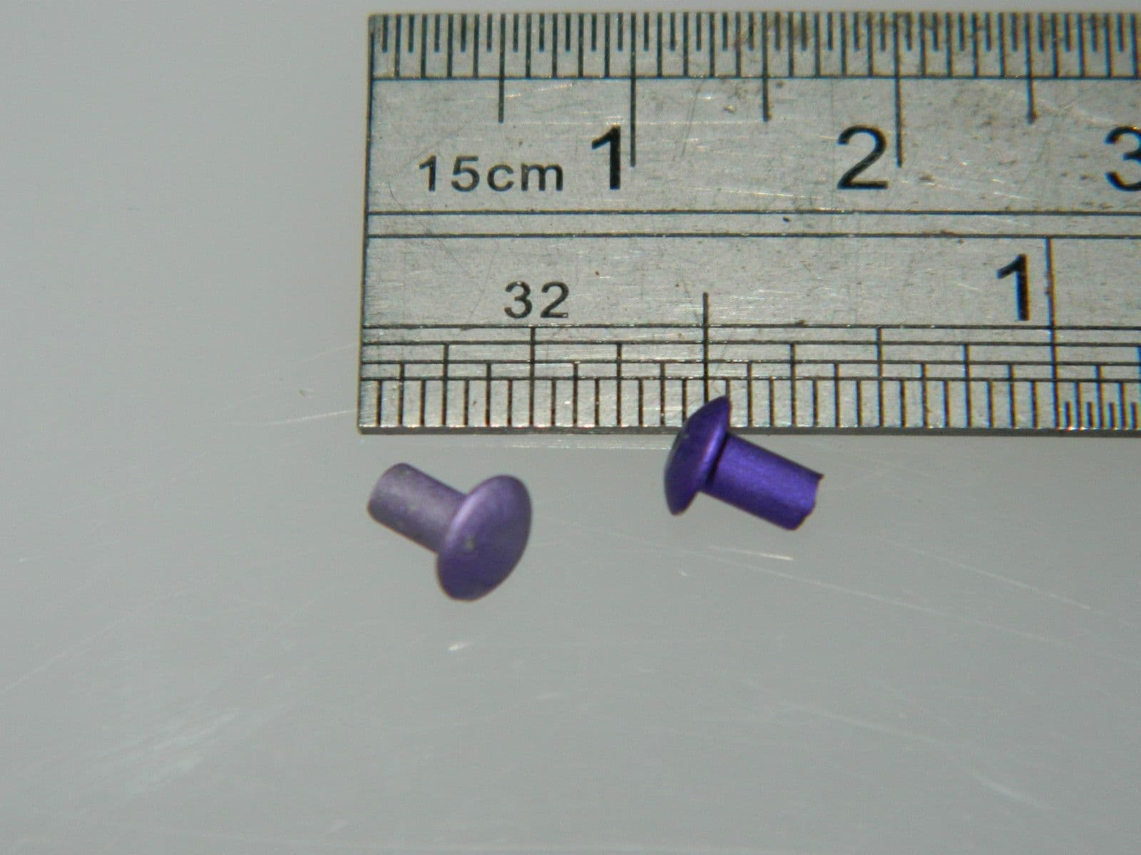 100 x Solid Rivets Dome Head Violet Diam 3/32" Length 3/16" SP157-24-04 E2